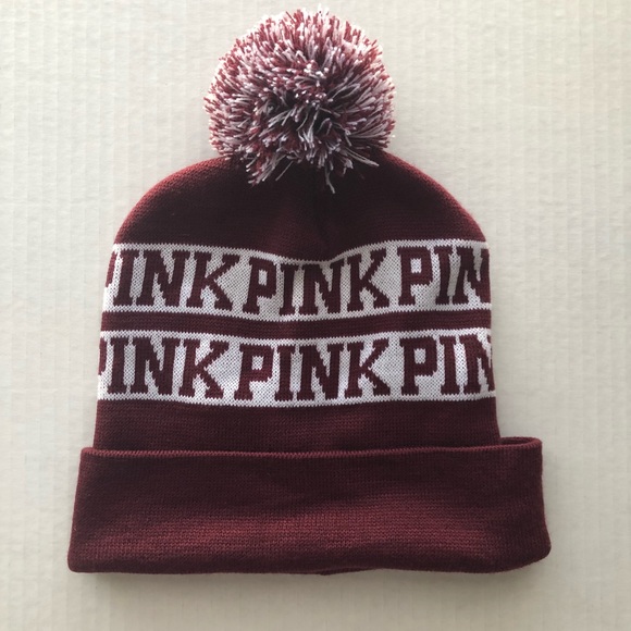 PINK Victoria's Secret | Accessories | Pink Victoria Secret Maroon Logo ...